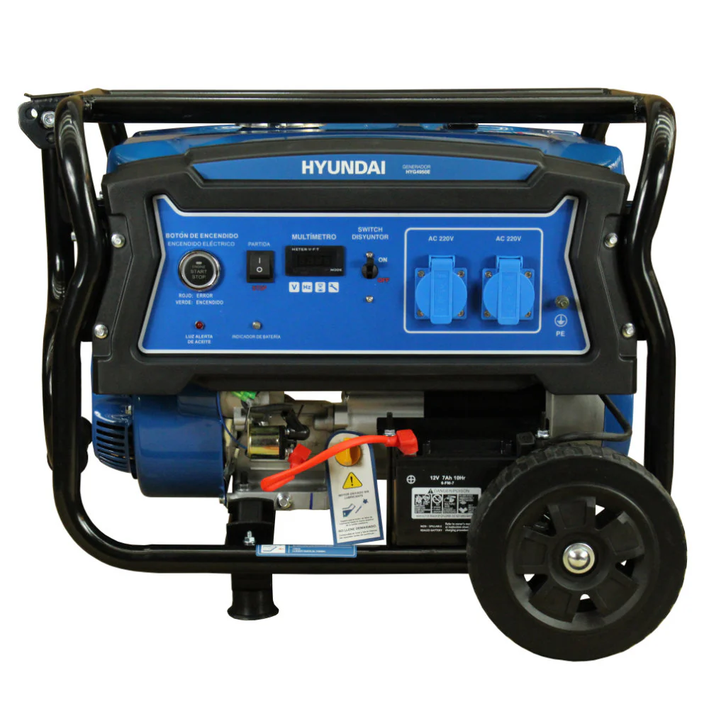 Generador Eléctrico Hyundai Potencia 3.5kW Gasolina Portátil