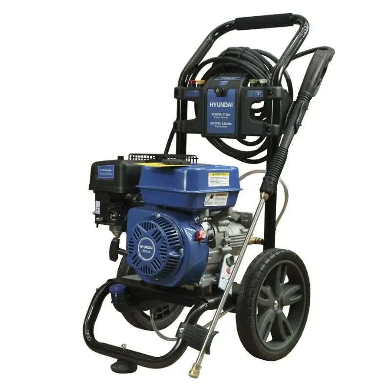 Hidrolavadora Hyundai Gasolina 5 HP | 186 Bar y 8,7 L/min | 12 m Manguera